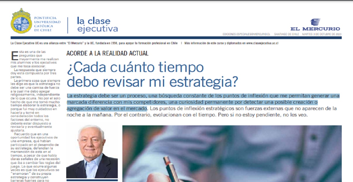 ¿Cada cuánto tiempo debo revisar mi estrategia? - Clase Ejecutiva UC
